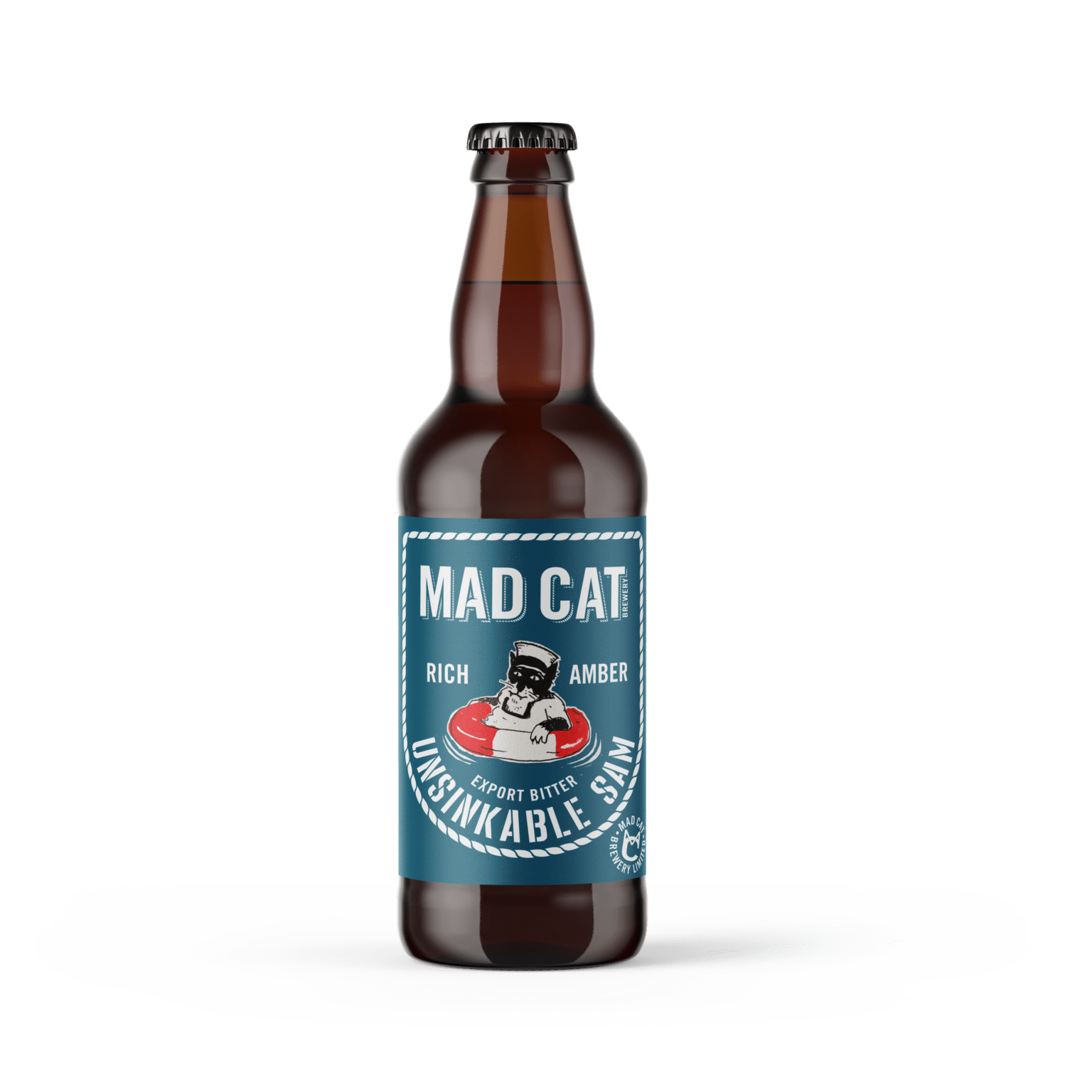 Unsinkable Sam 5.2% Amber Bitter 1 x 500ml bottle - Mad Cat Brewery